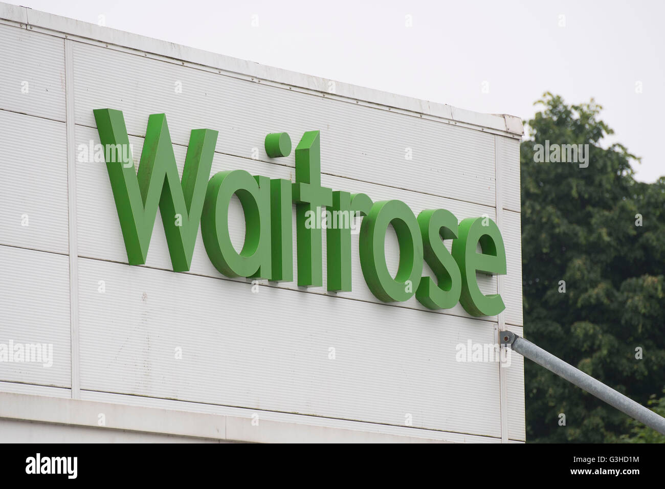 Waitrose convenience shop store sign logo Stock Photo - Alamy