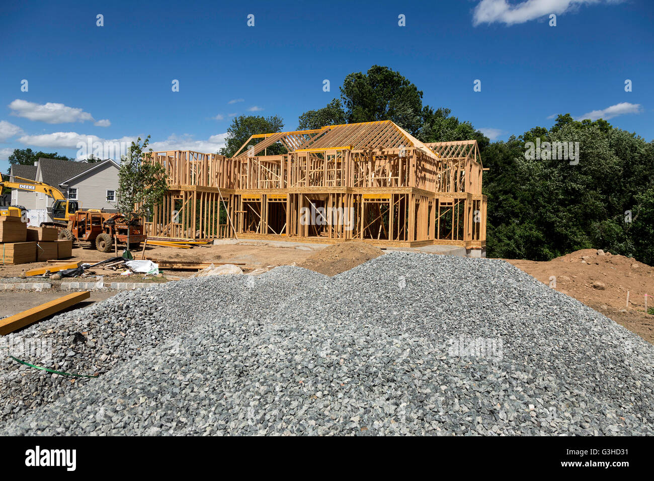 A new luxury home under construction Stock Photo - Alamy