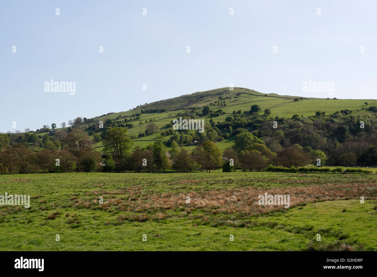 Ecton Hill Staffordshire in the Peak District, viewed from Hulme End on ...