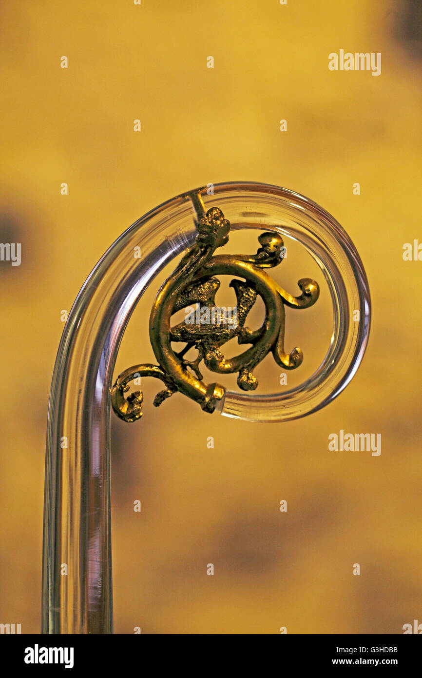 Gilt copper alloy Croziers. Bishops staff of office. 12th and 13th ...