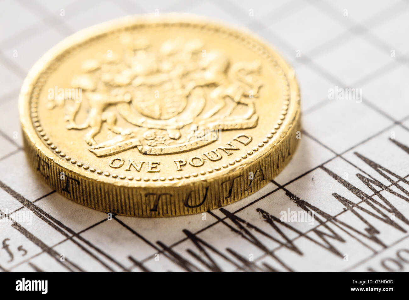 Pound coin the British currency Stock Photo - Alamy