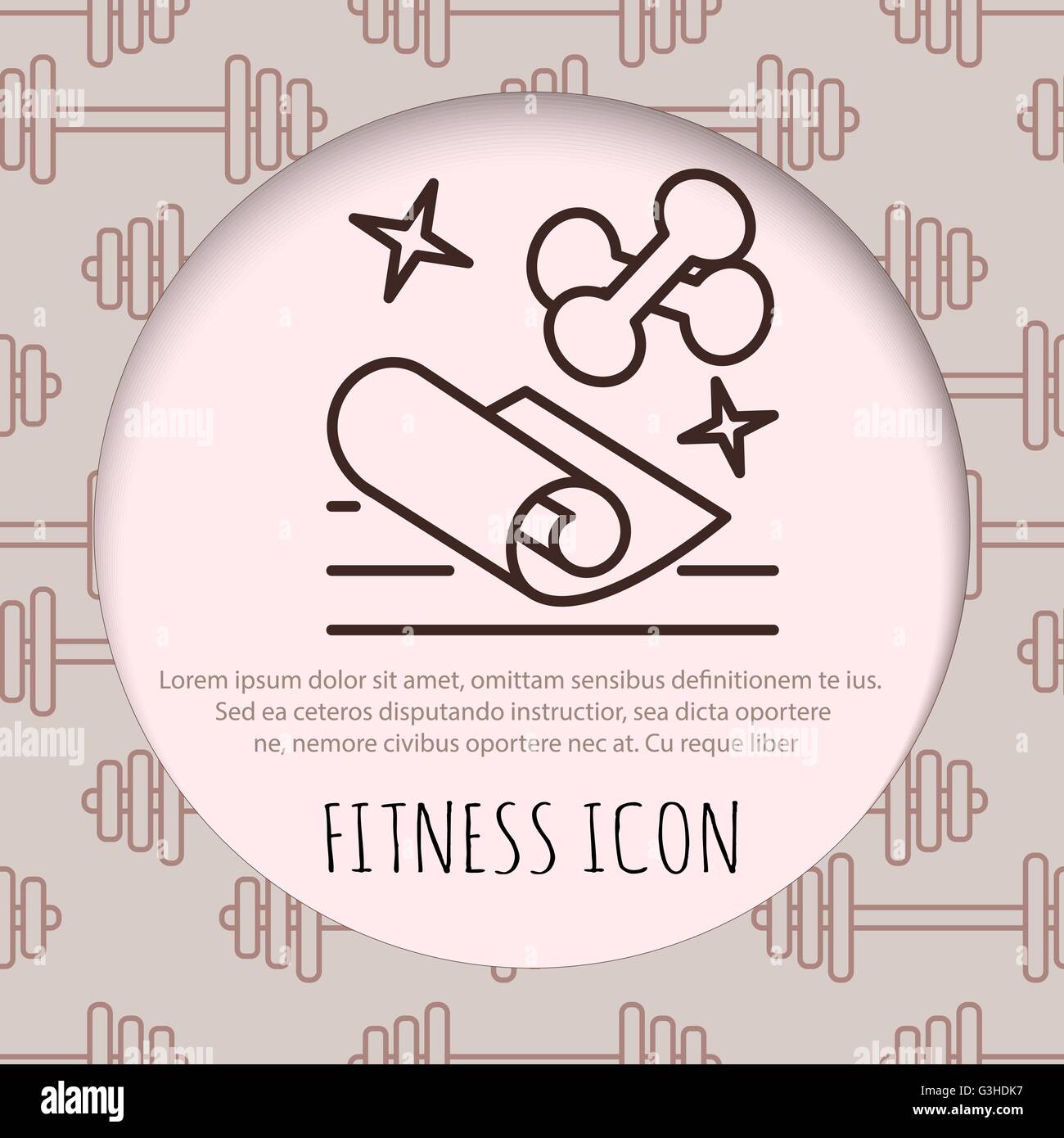 Fitness line art icon for your design Stock Vector Image & Art - Alamy