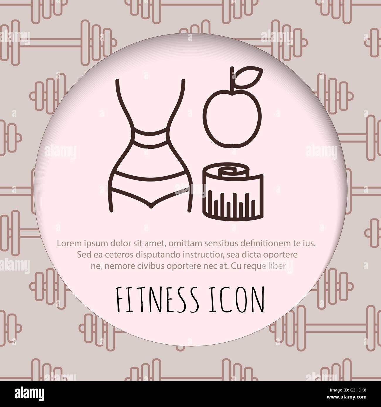 Fitness line art icon for your design Stock Vector Image & Art - Alamy