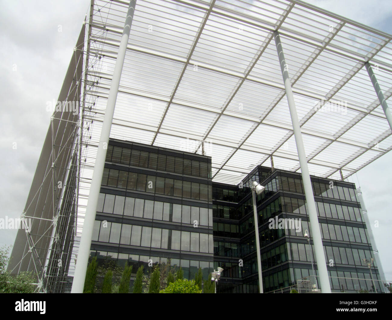 Modern architecture in a glass building Stock Photo - Alamy