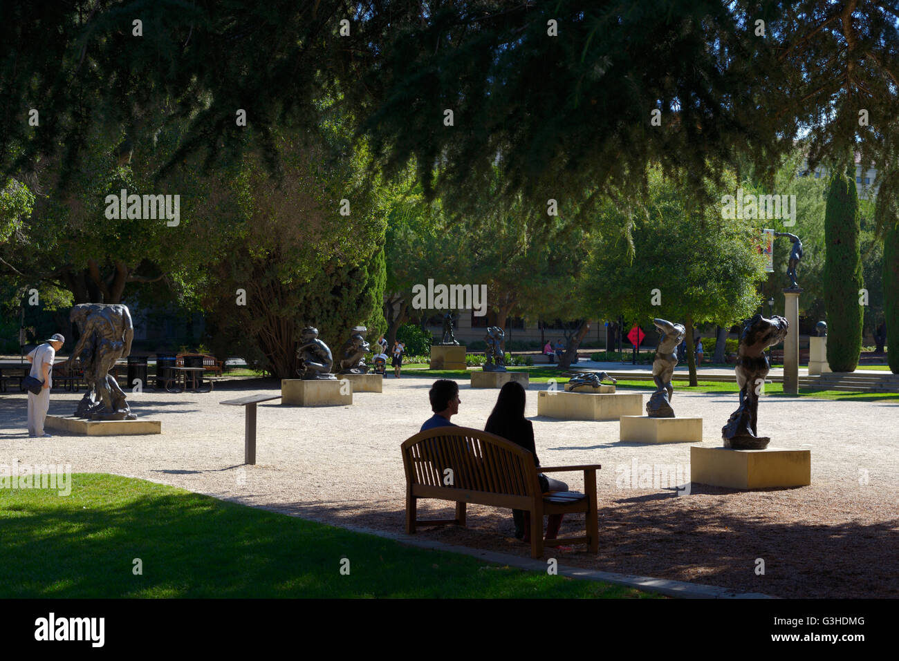 The Auguste Rodin sculpture garden at the Iris and B. Gerald Cantor ...