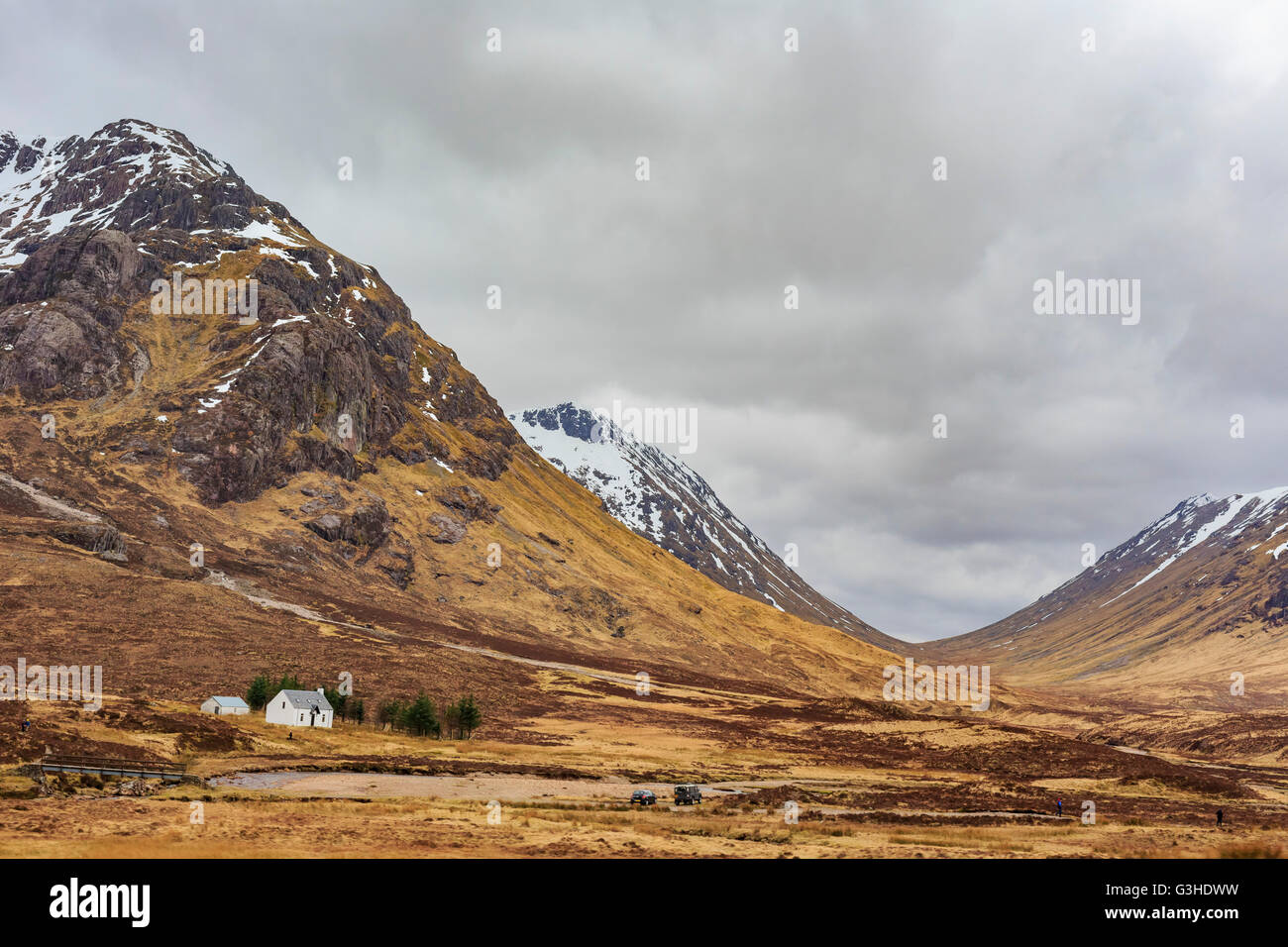 Beautiful country side view with mountain at Highland, Scotland Stock ...