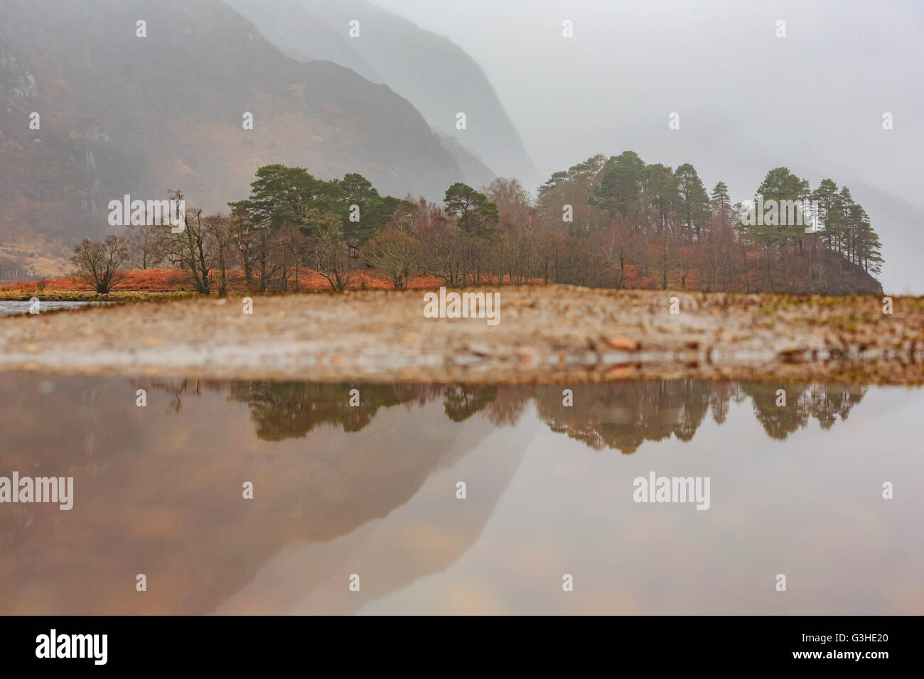 Beautiful country side view with lake at Highland, Scotland Stock Photo ...