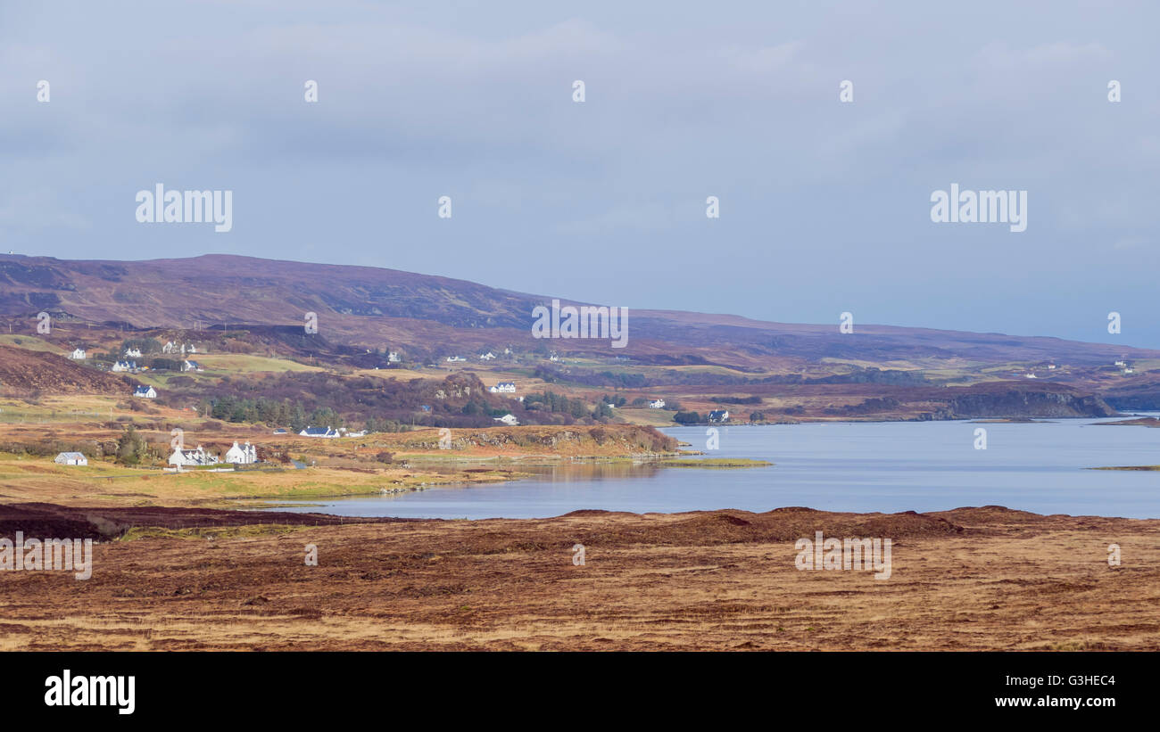 Beautiful country side landscape around Boreraig Stock Photo - Alamy