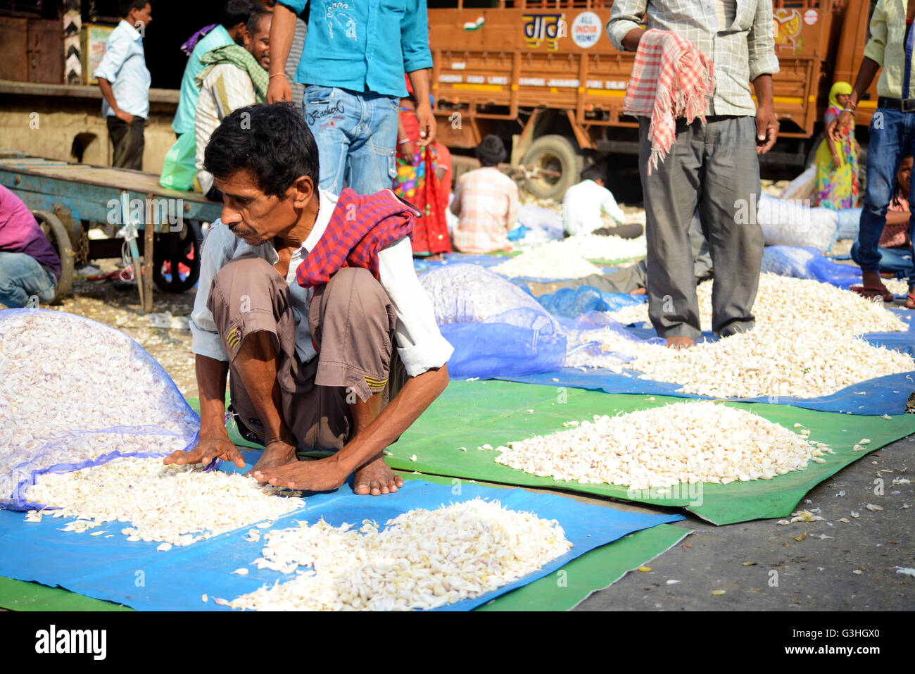 Local Vegetable market in India Stock Photo - Alamy