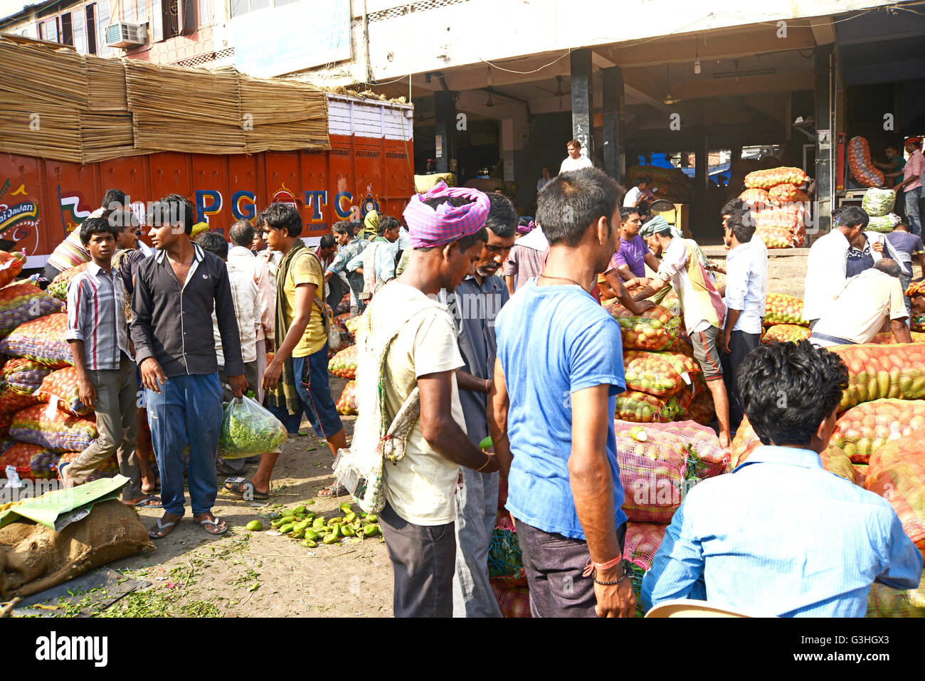 Local Vegetable market in India Stock Photo - Alamy