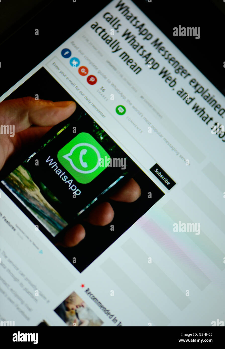 Popular social media icon -WhatsApp Stock Photo - Alamy