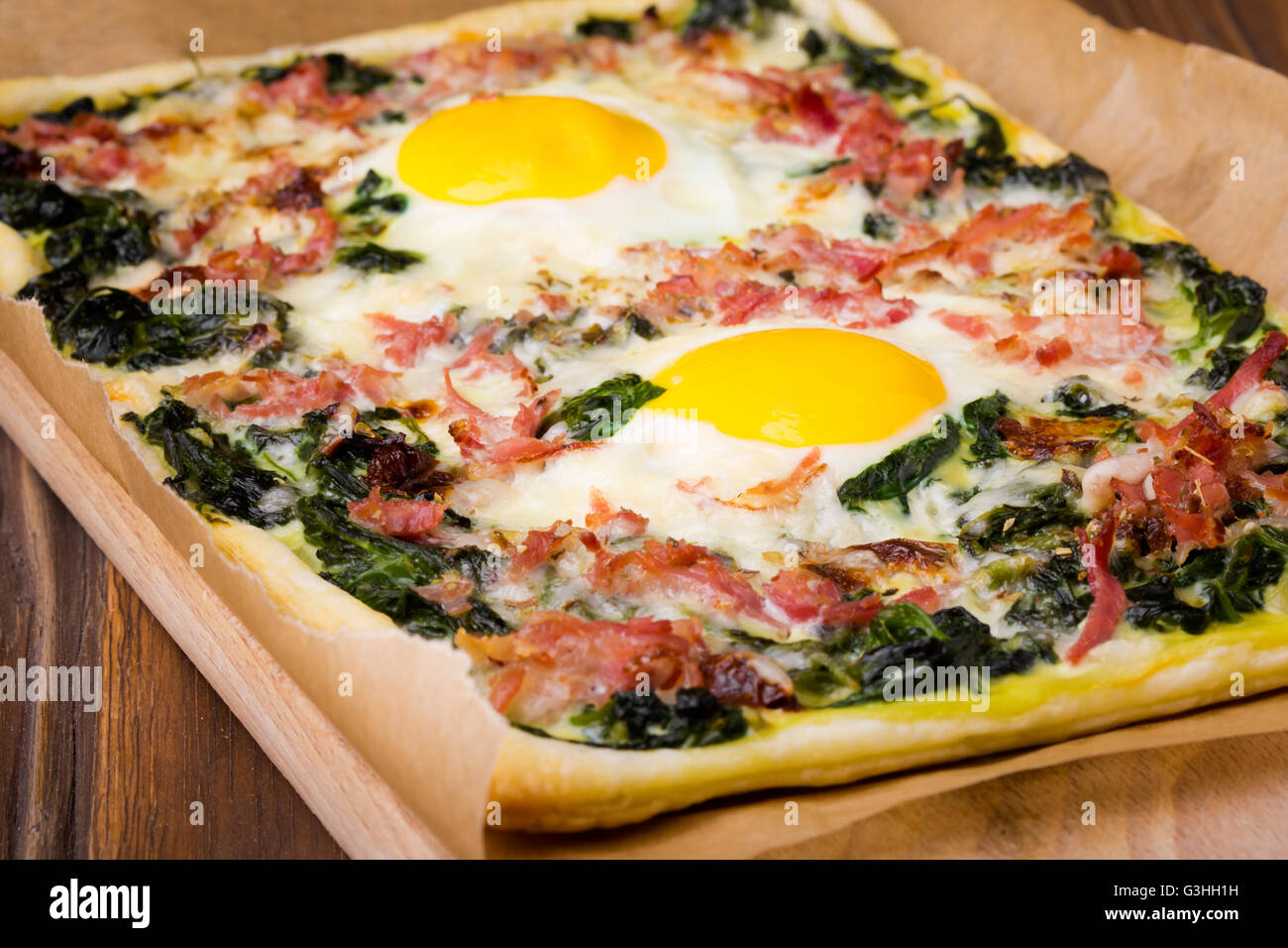 French puff pastry egg tart Stock Photo - Alamy
