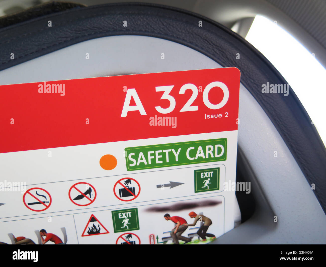 Safety Card, Airbus A320 Stock Photo - Alamy
