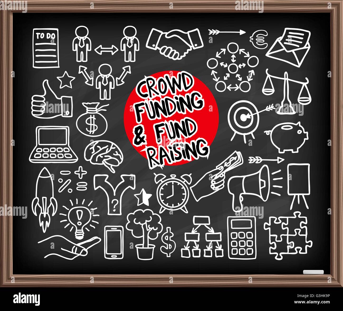 Crowd funding doodle set Stock Vector Image & Art - Alamy
