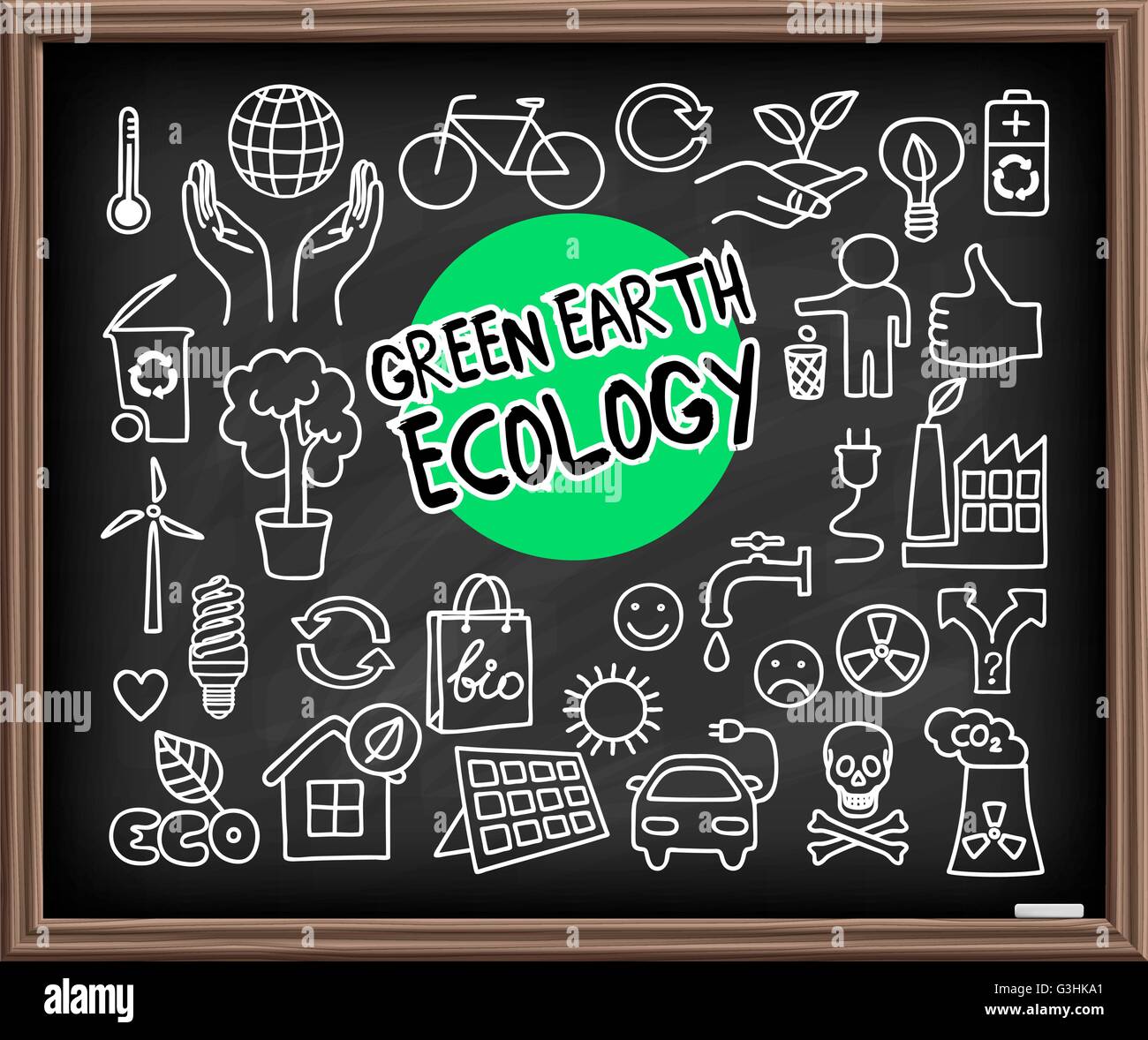 Green Earth Ecology doodle set Stock Vector Image & Art - Alamy