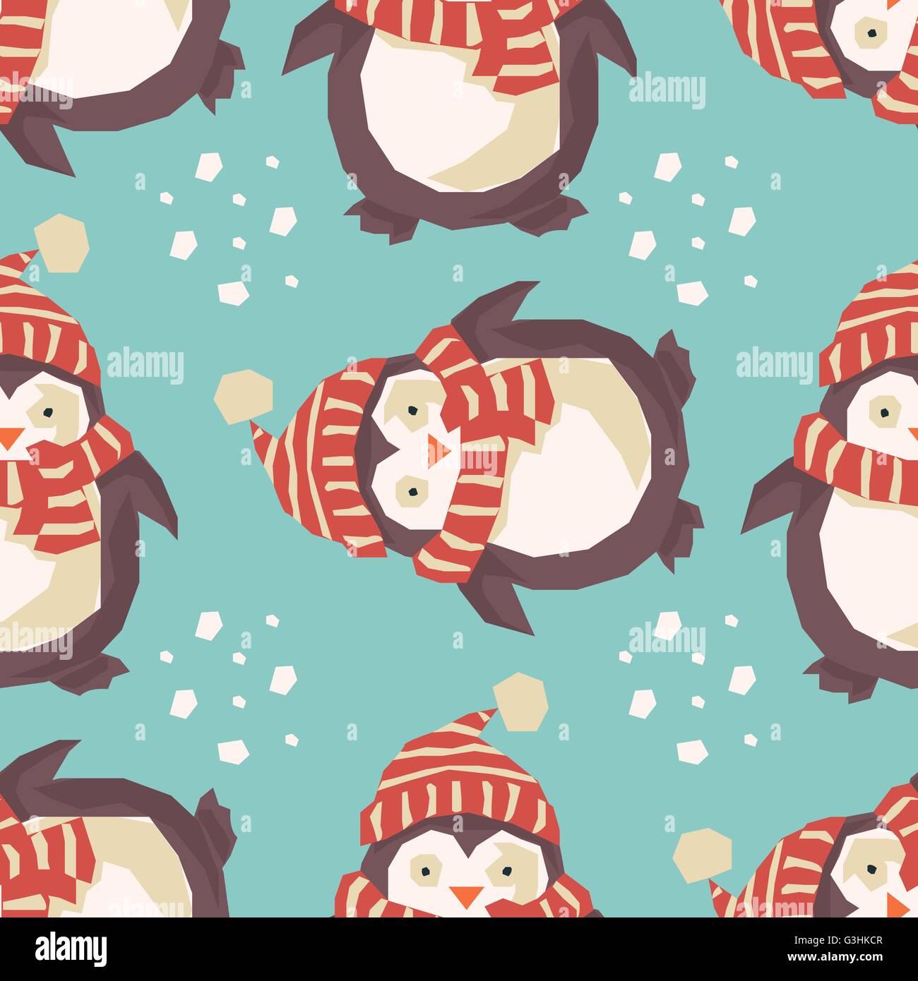 Merry christmas penguin animal Stock Vector Images - Alamy