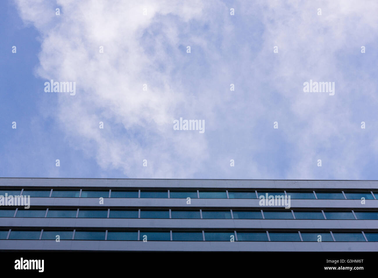 Detail of office building and blue sky, Philadelphia, USA Stock Photo ...