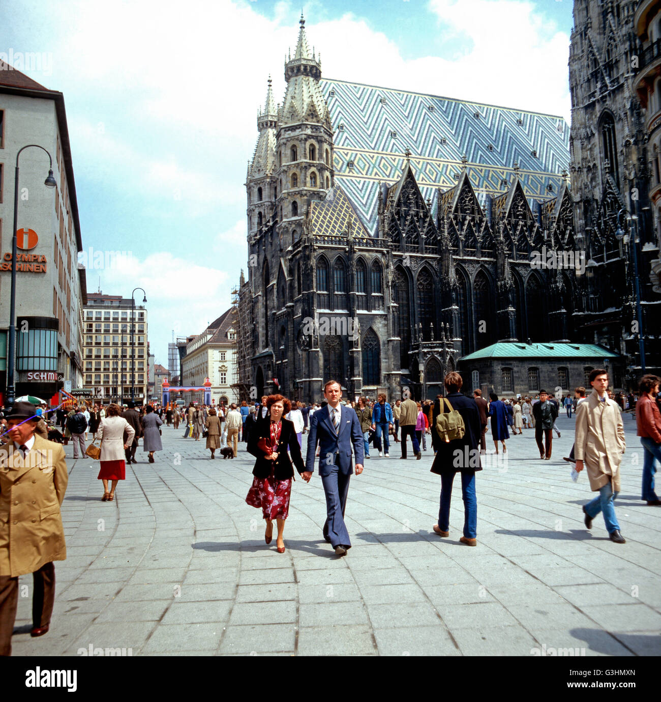Der Stephansdom am Wiener Stephansplatz, Wien, Österreich 1980er Jahre ...