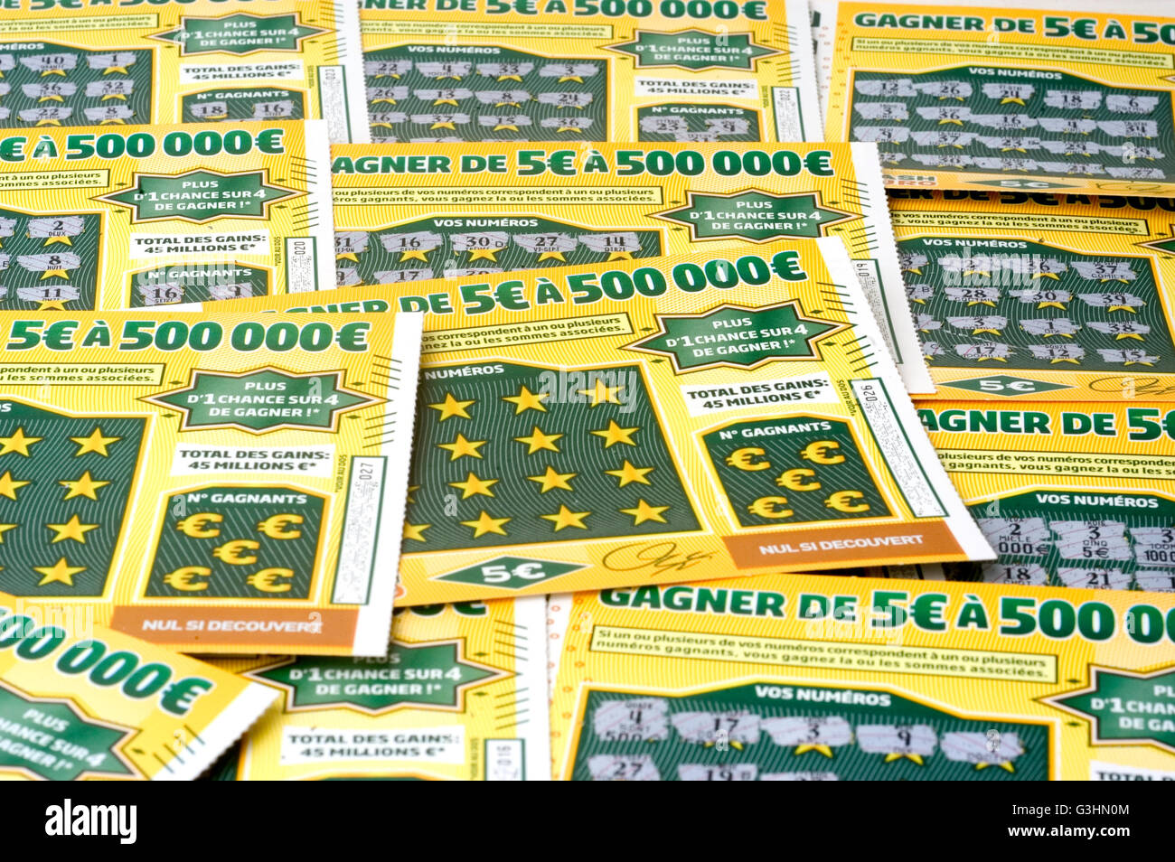play scratch cards French Stock Photo - Alamy