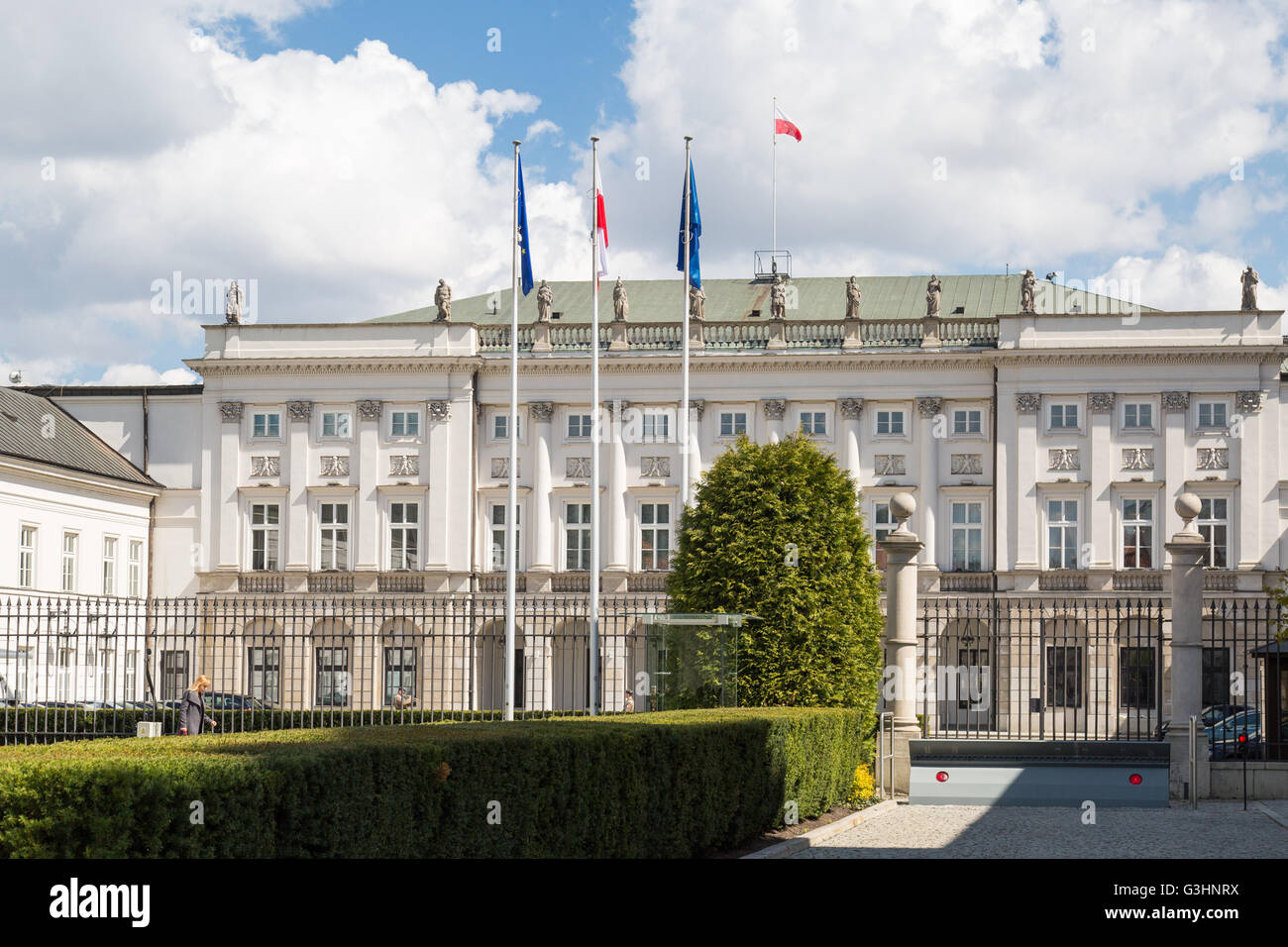 Warsaw, Poland. 21st Apr, 2016. The Presidential Palace (in Polish ...