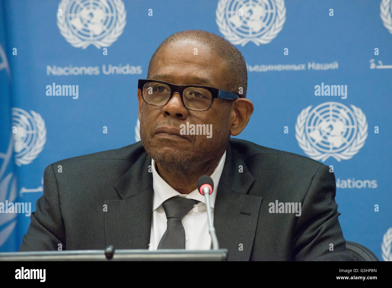 New York, United States. 21st Apr, 2016. Forest Whitaker speaks to the ...