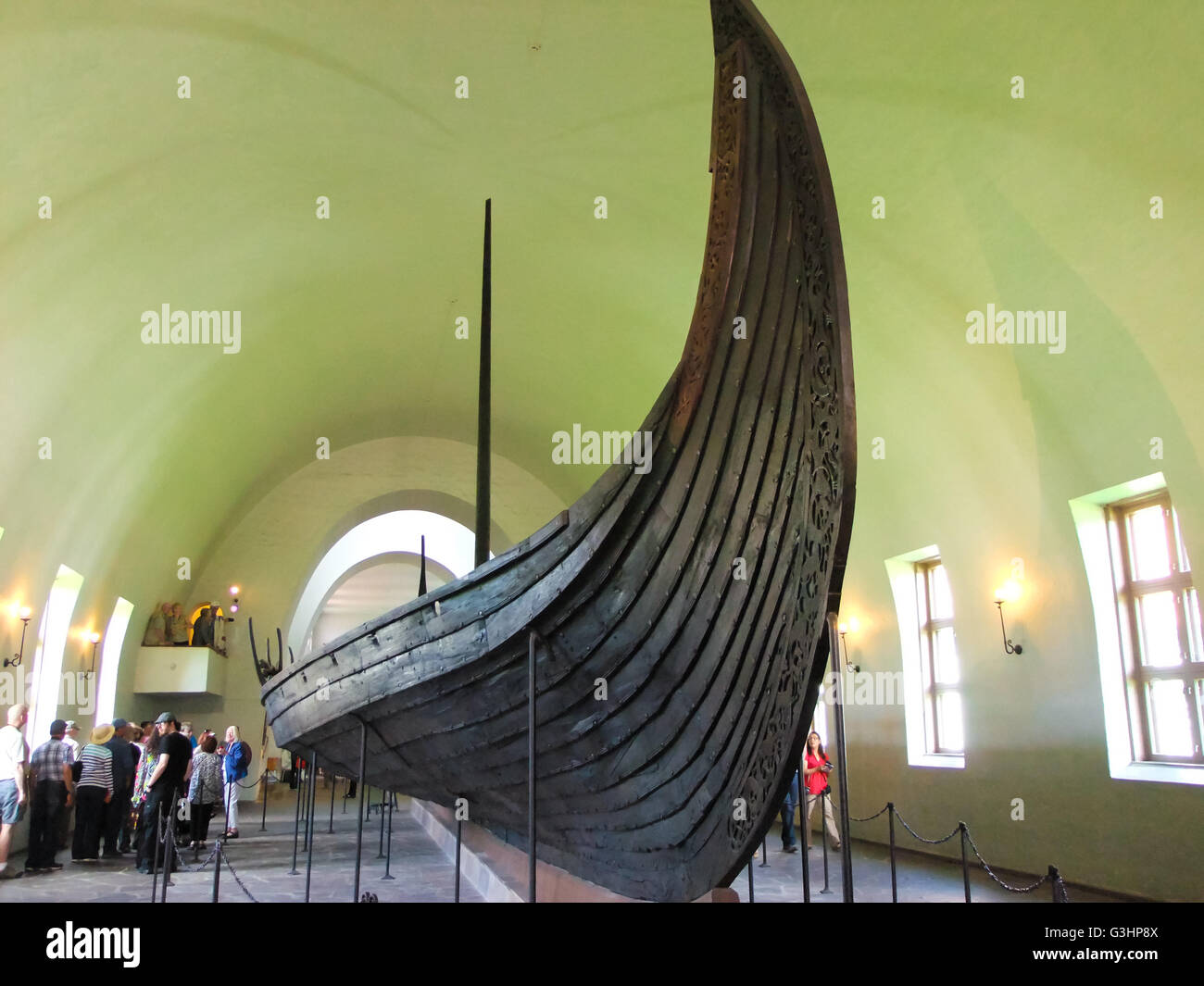 Viking ship Osberg museum at Oslo Norway Stock Photo - Alamy