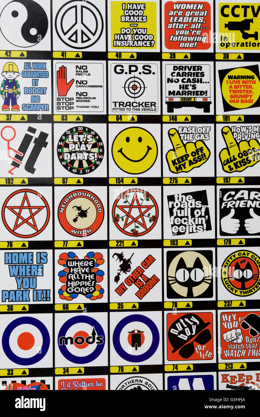 Car stickers hi-res stock photography and images - Alamy