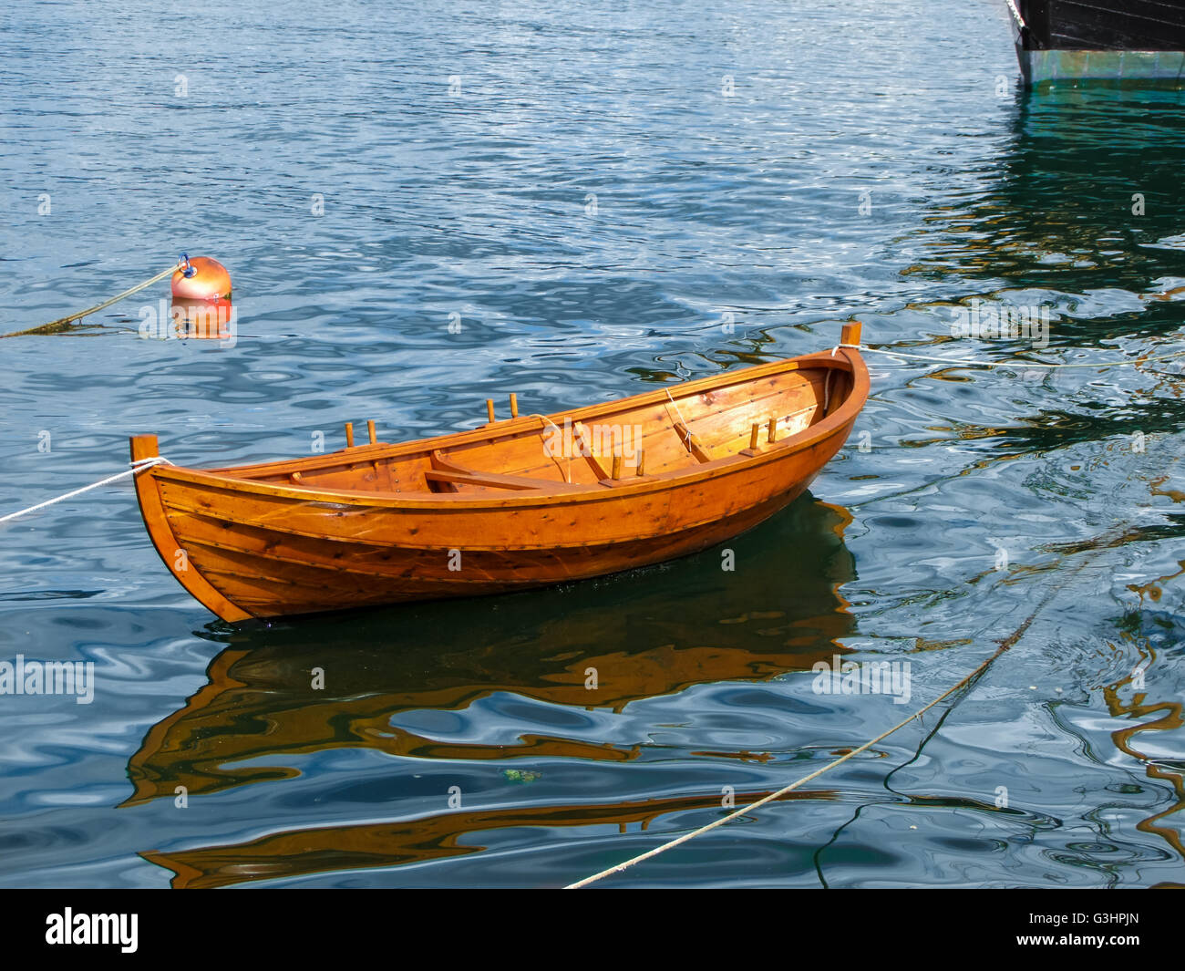 Row boat anchor at sea port of Lillehammer, Norway Stock Photo - Alamy