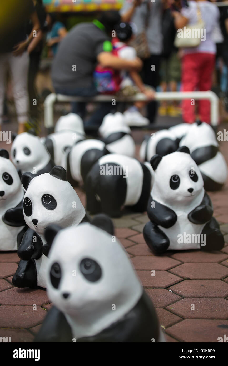 Mache pandas of 1600 Pandas campaign at Batu Cave temple, Malaysia by ...