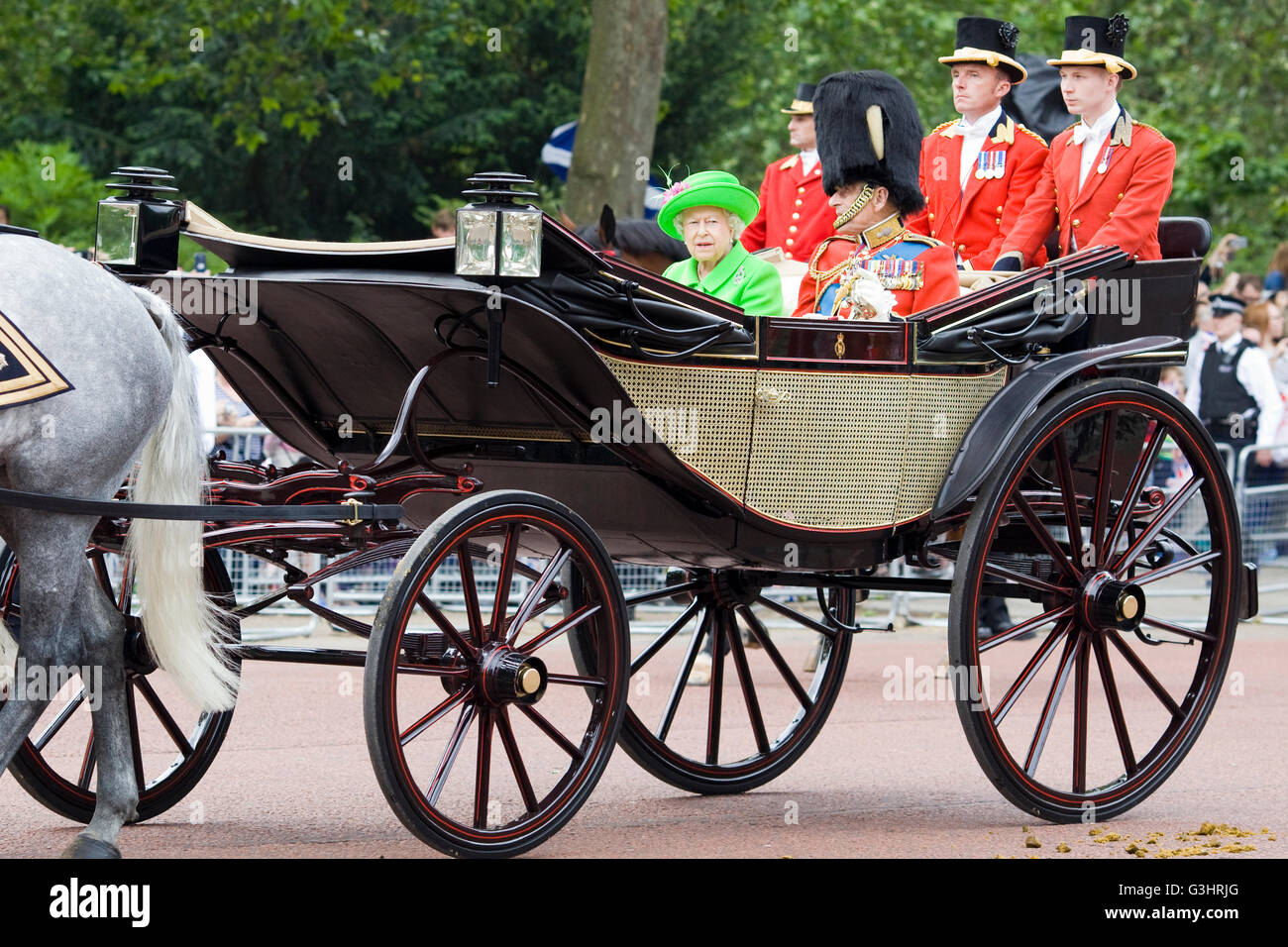 Her Royal Highness Queen Elizabeth 11 with Prince Phillip Stock Photo ...