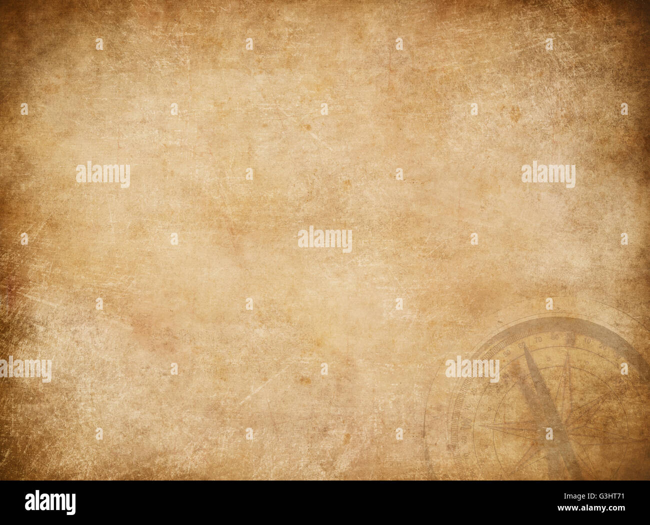 Pirates map background with compass Stock Photo - Alamy