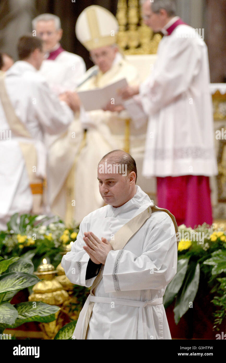 Rome, Vatican. 17th Apr, 2016. In St. Peter's Basilica, Pope Francis ...