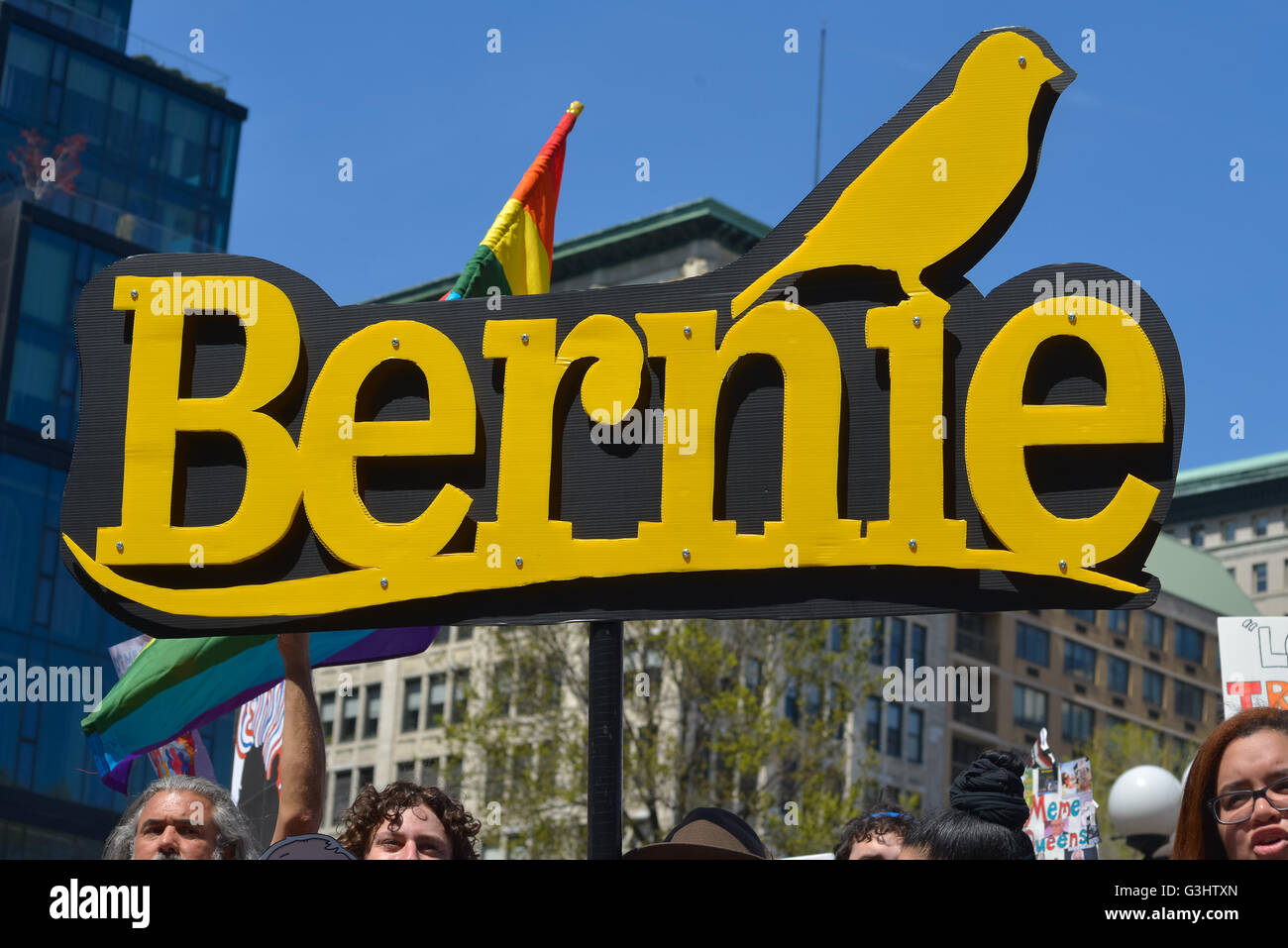 New York, United States. 16th Apr, 2016. Participants of the rally and ...