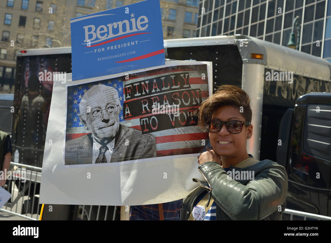 New York, United States. 16th Apr, 2016. Participants of the rally and ...
