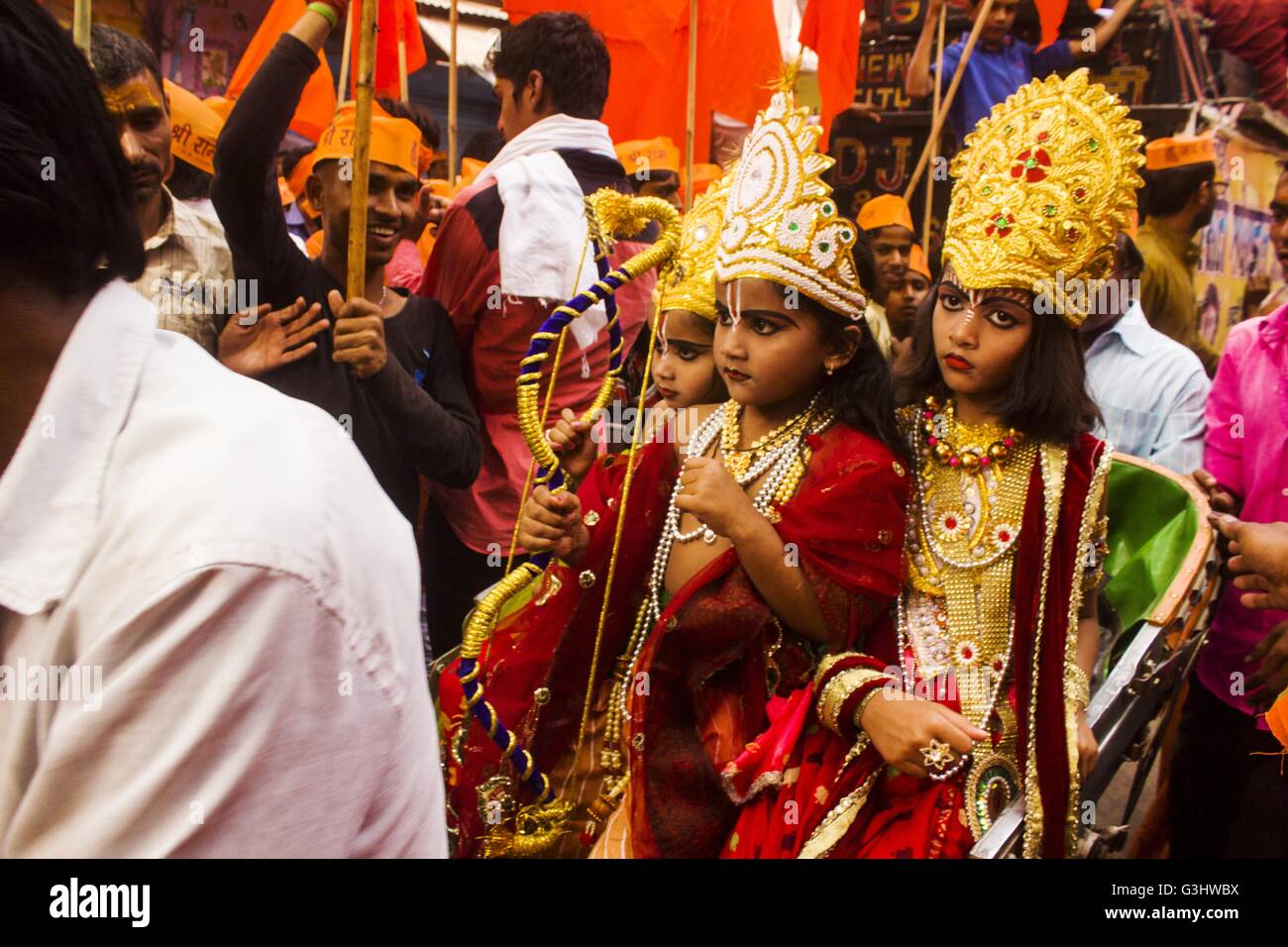 Followers of Hindu Dharm celebrate birth of Lord RAM as Ram Navami festival in India. (Photo by ...