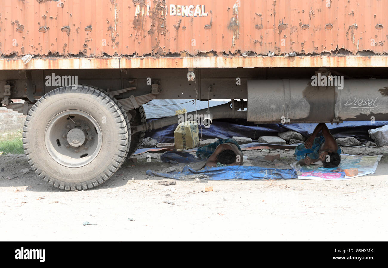 Truck Driver Resting