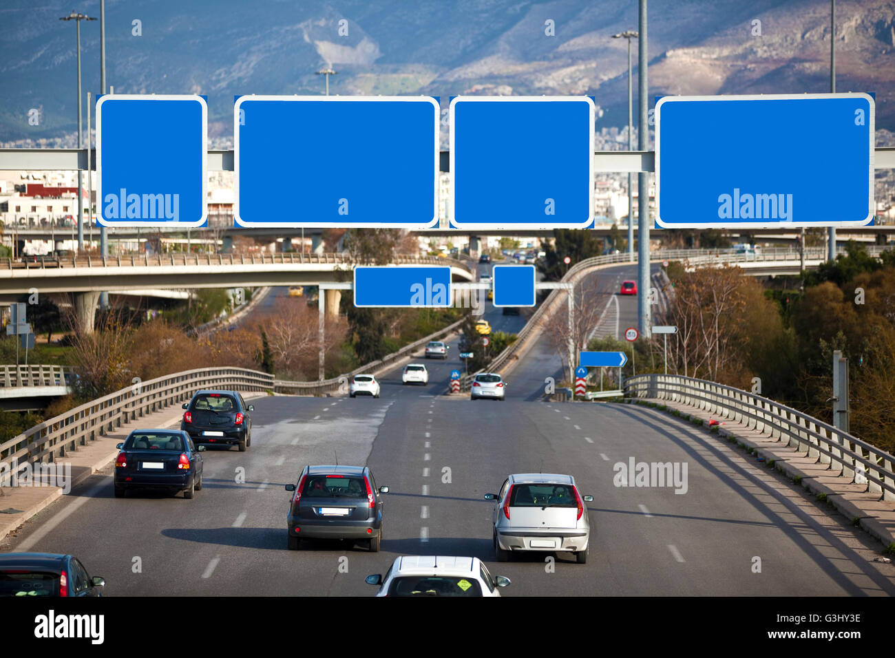 Blank Interstate Road Signs