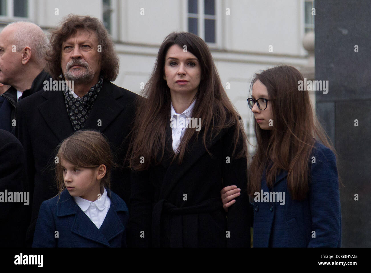 President Kaczynski daughter, Marta Kaczynska with daughers during ...