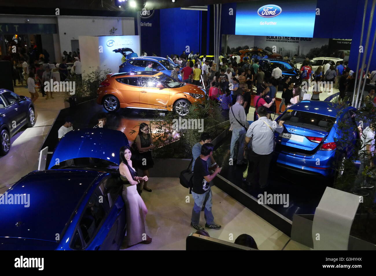 The crowd at the Ford area Manila International Auto Show, the biggest ...