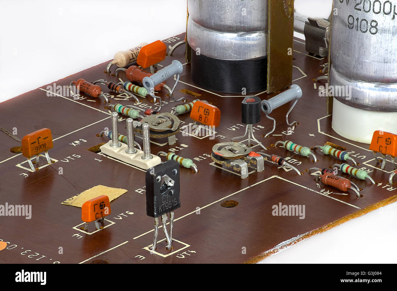 Electronic Board with parts Stock Photo - Alamy