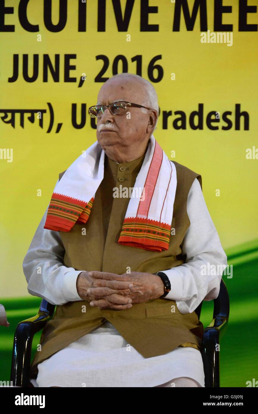 Allahabad, India. 12th June, 2016. BJP senior leader Lal krishna Adwani ...