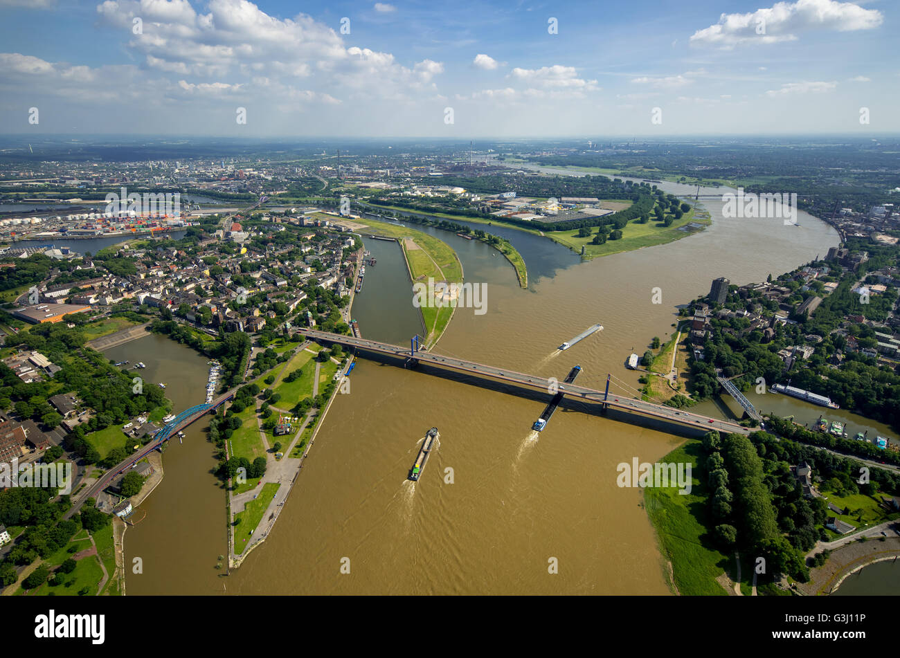 Aerial view of the bridge over the rhine hi-res stock photography and ...