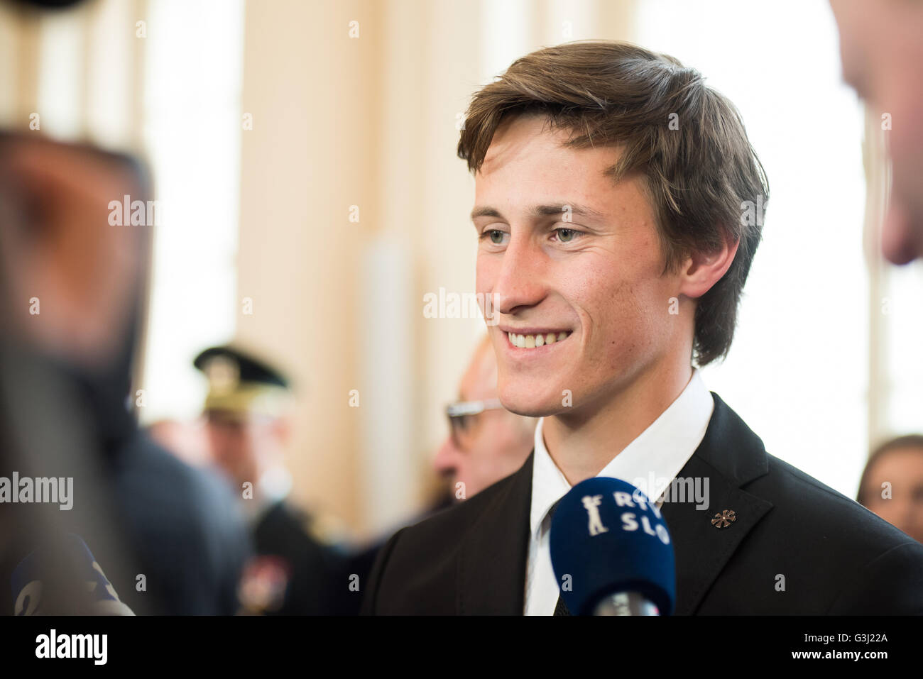 Peter Prevc during press conference at the ceremony where he received ...