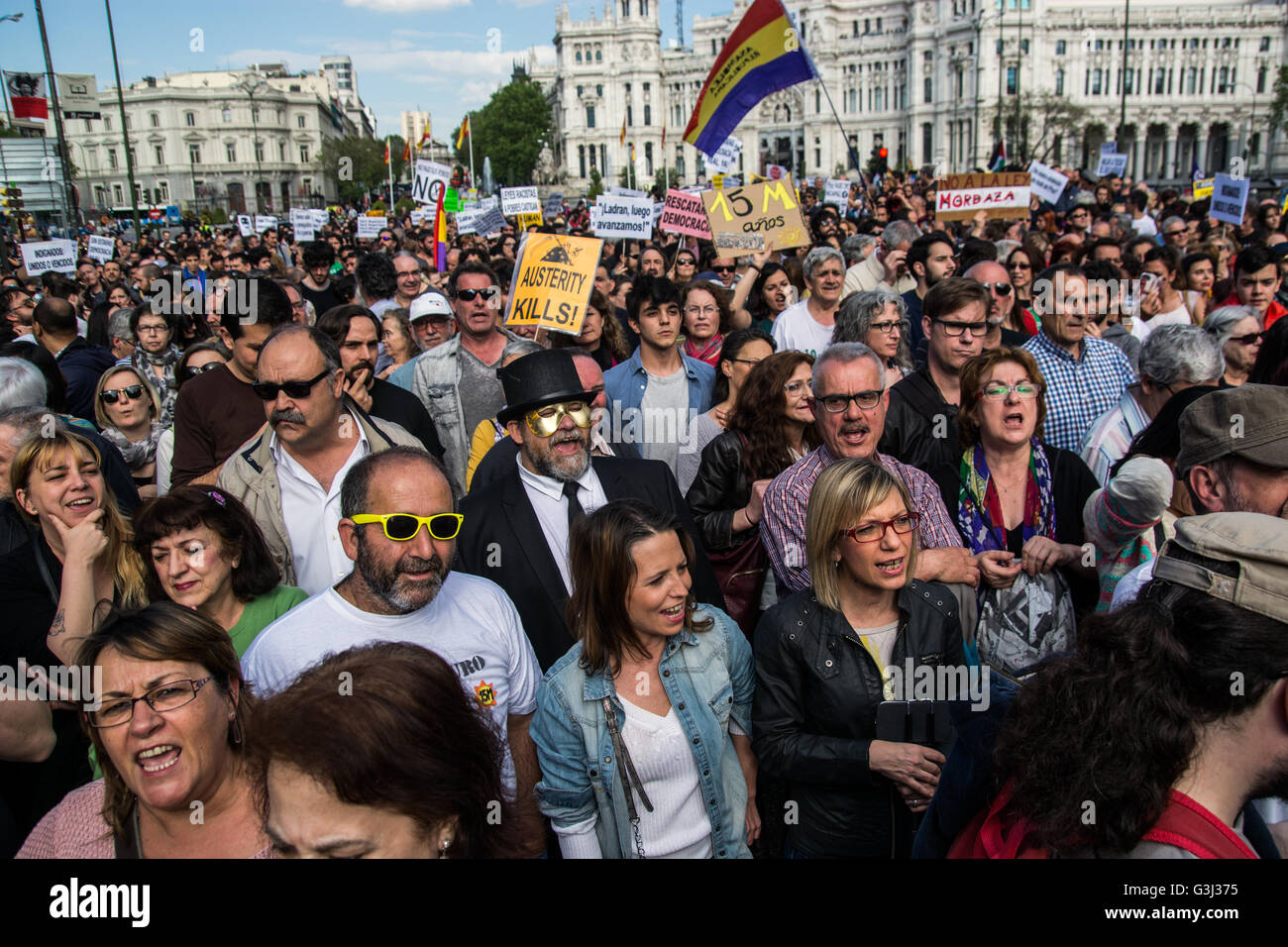 People protesting during a demonstration. Hundreds of people ...