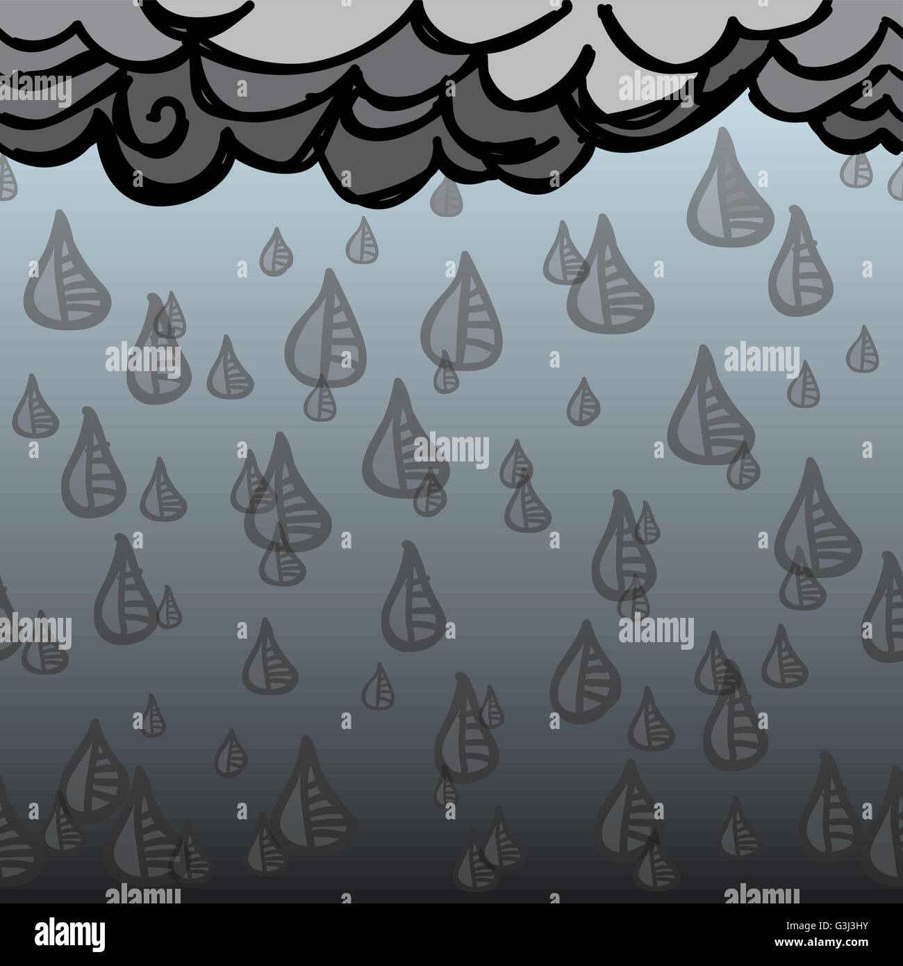 Seamless rainy hand drawn background Stock Vector Image & Art - Alamy