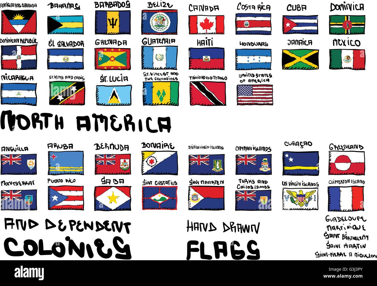 Puerto rico and barbados Stock Vector Images - Alamy