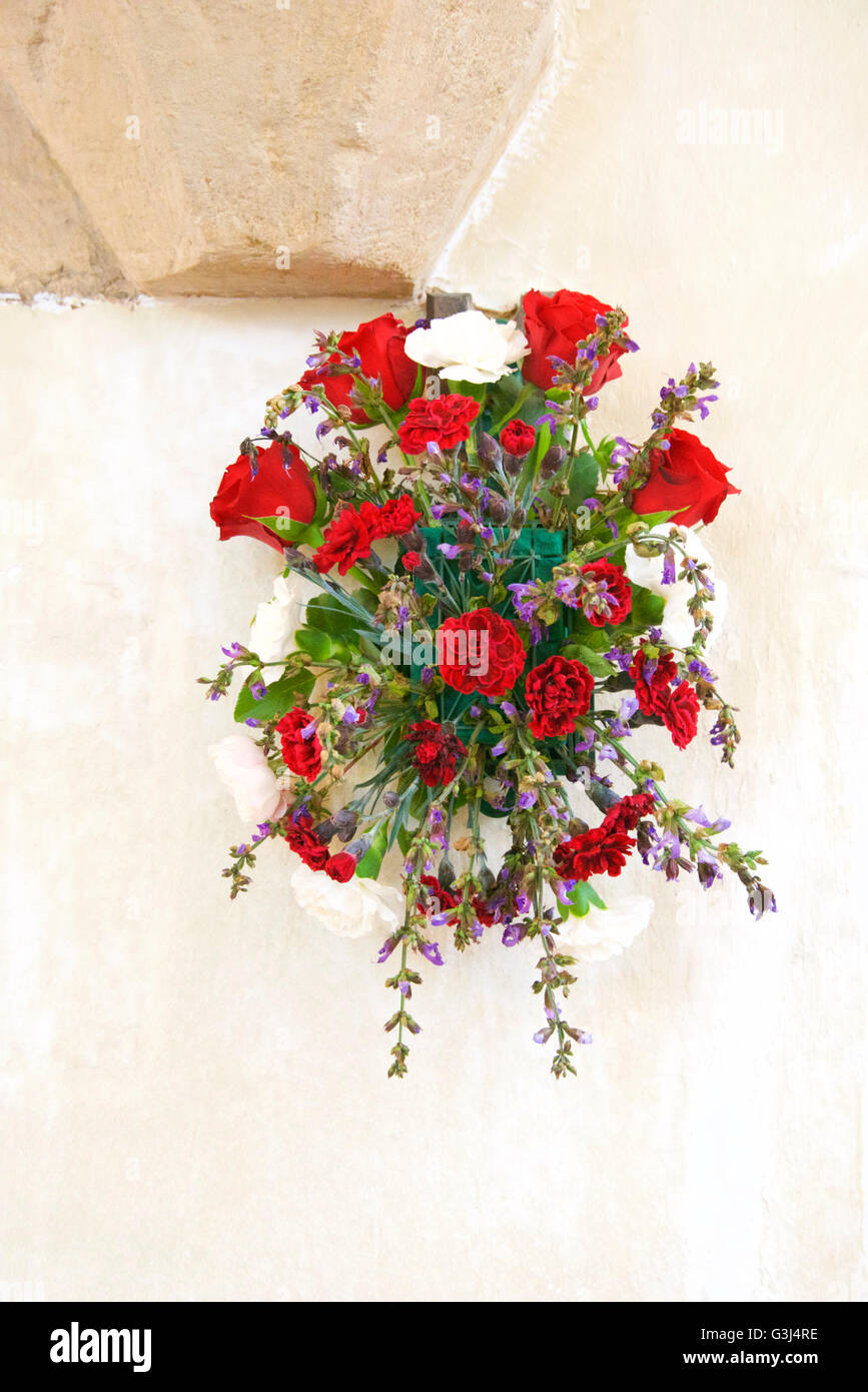 Church flower arrangement Stock Photo - Alamy