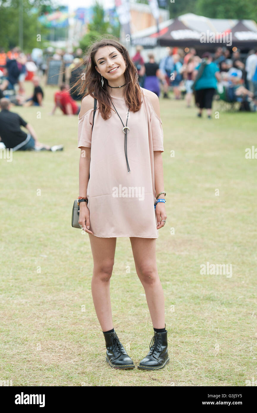 Festival goer Rhea Patel-McCrossan from Dunfermline attends the Isle of ...