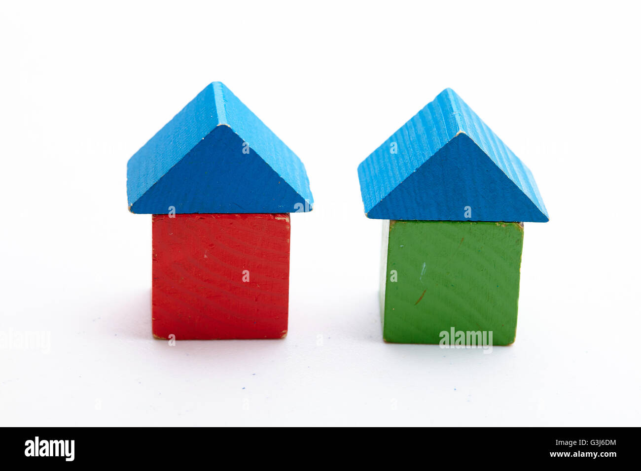 House made of wooden blocks Stock Photo - Alamy