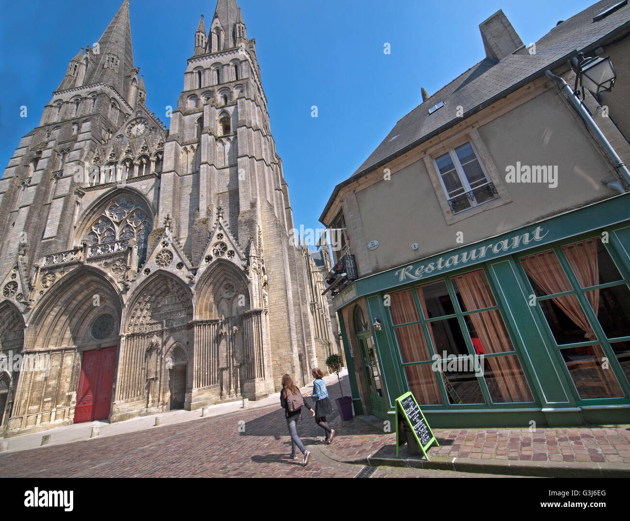 The historic center of the French town of Bayeux Stock Photo - Alamy